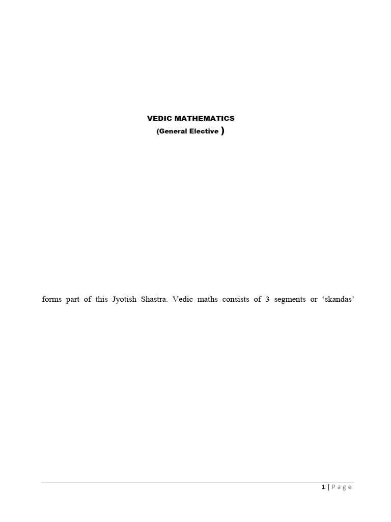 Vedic Mathematics Study Material Guide | PDF | Trigonometric Functions ...