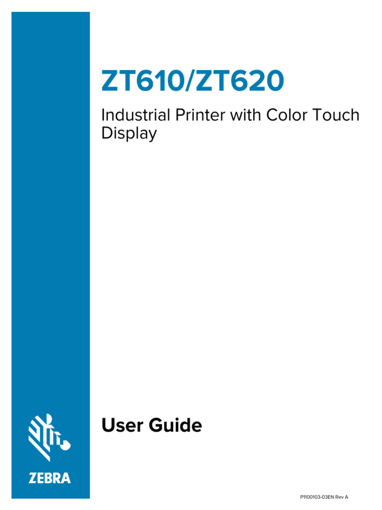 zt610 zt620 Ug Colortouch en | PDF | Computer Network | Printer (Computing)