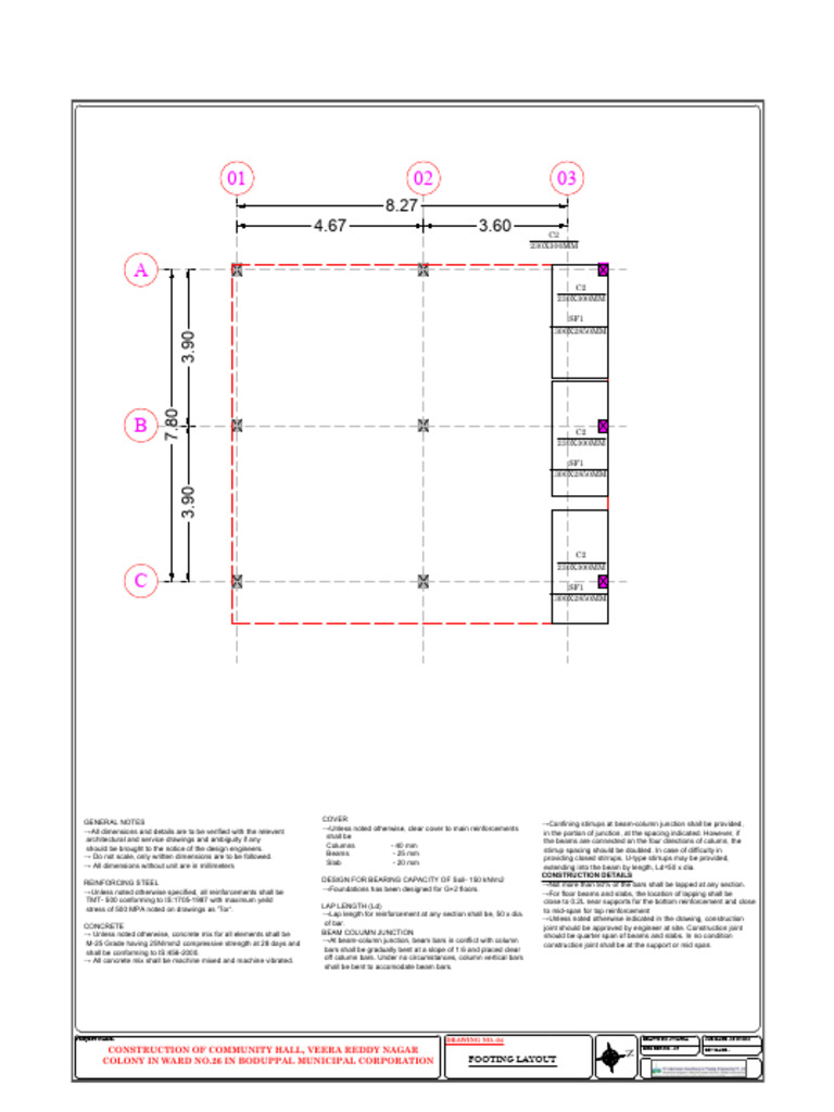 1.veerareddy Shoe Footing Design | PDF | Column | Beam (Structure)