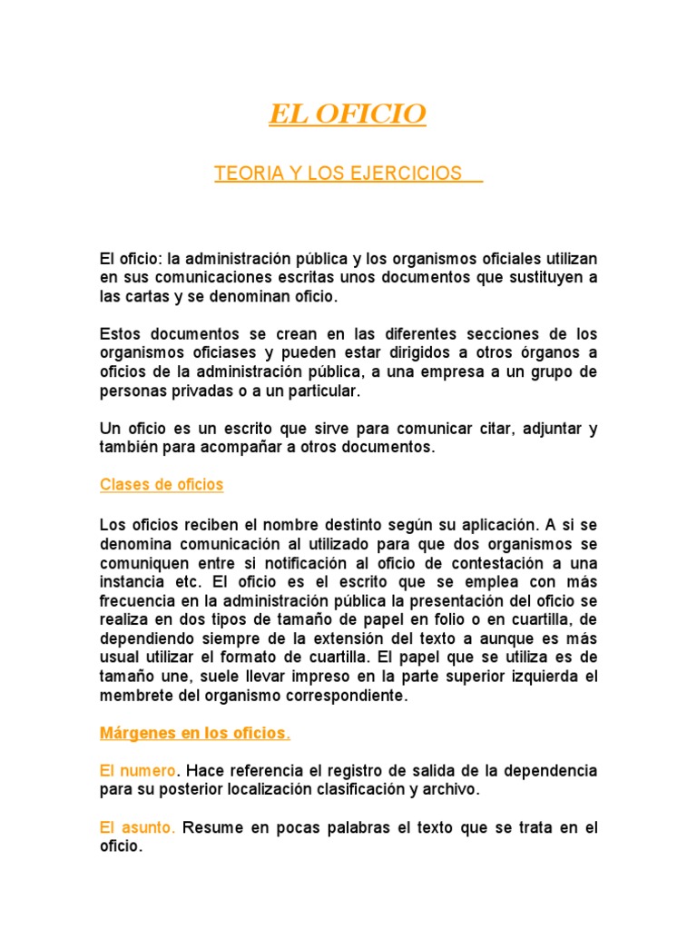 EL OFICIO