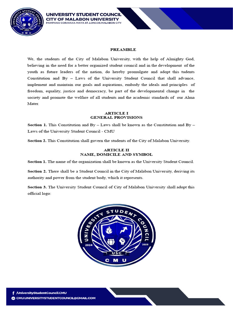 3.usc By-Laws ('24-'25) | PDF | Presidents Of The United States ...