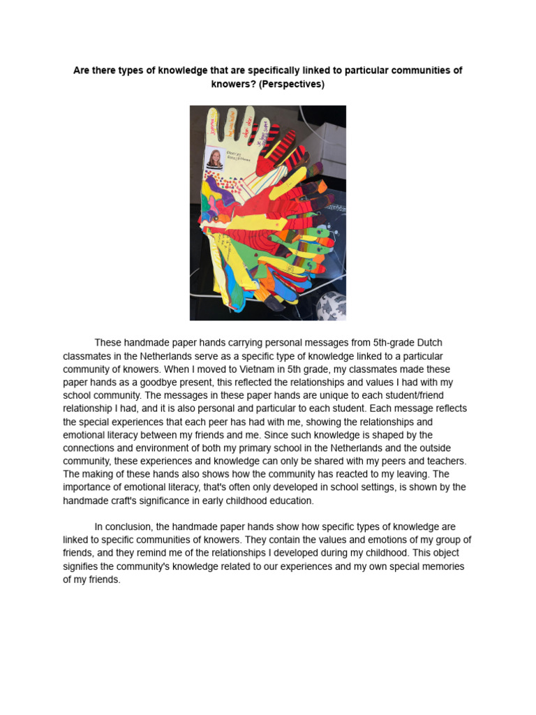 Commentary TOK Object | PDF