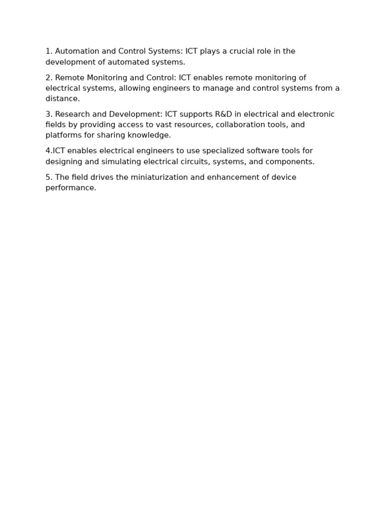 ICT's Impact on Electrical Engineering | PDF