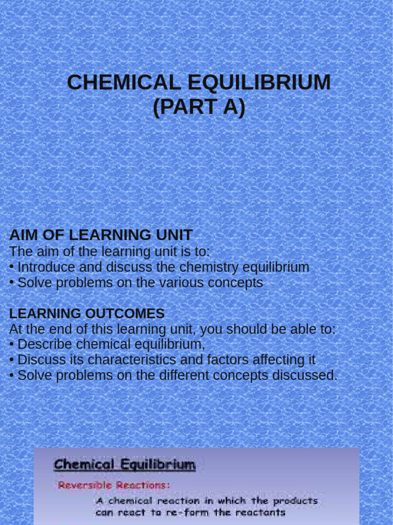 Chemistry Equilibrium Guide | PDF | Chemical Equilibrium | Physical Chemistry