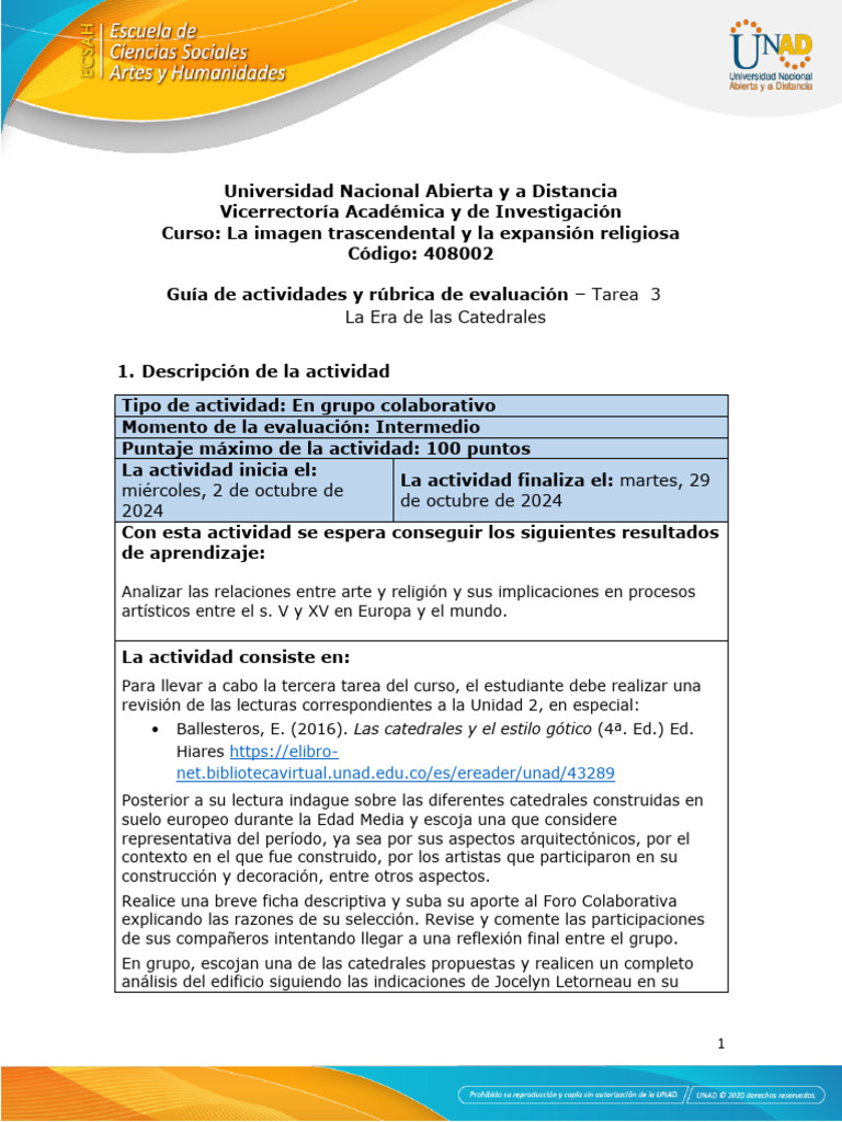 Guia de Actividades y Rúbrica de Evaluación - Unidad 2 - Tarea 3 | PDF ...