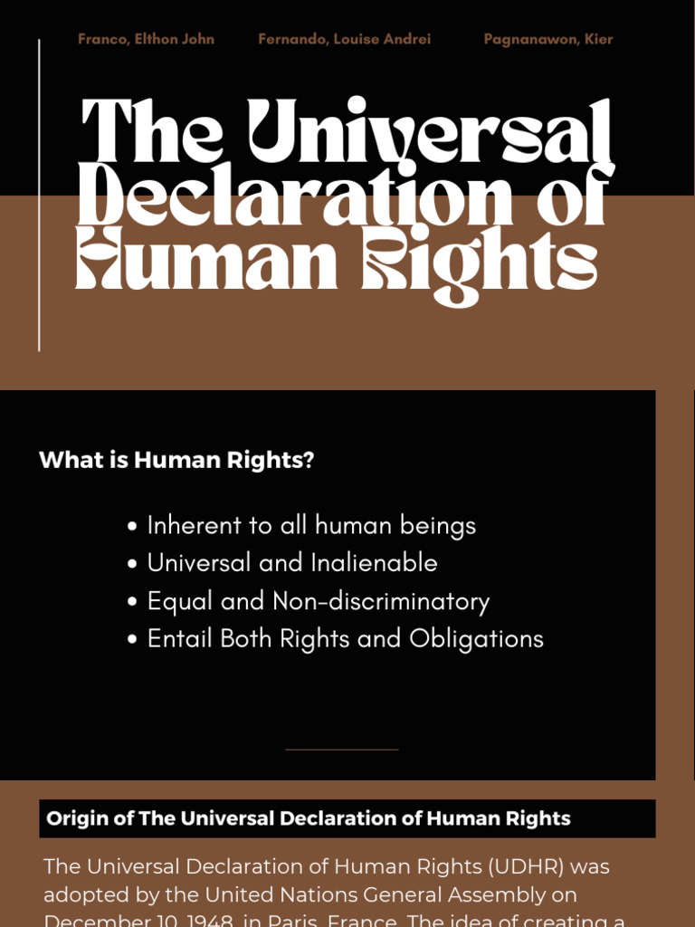 Universal Declaration of Human Rights Overview | PDF | Human Rights ...