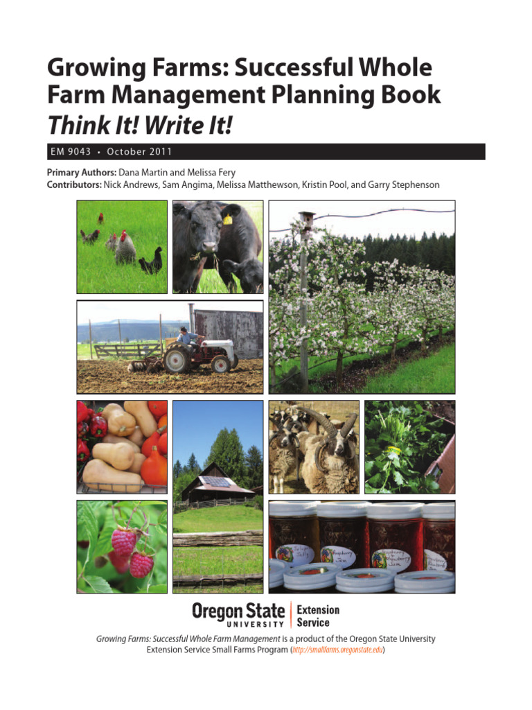 Growing Farms Successful Whole Farm Management Planning Book Em9043 ...