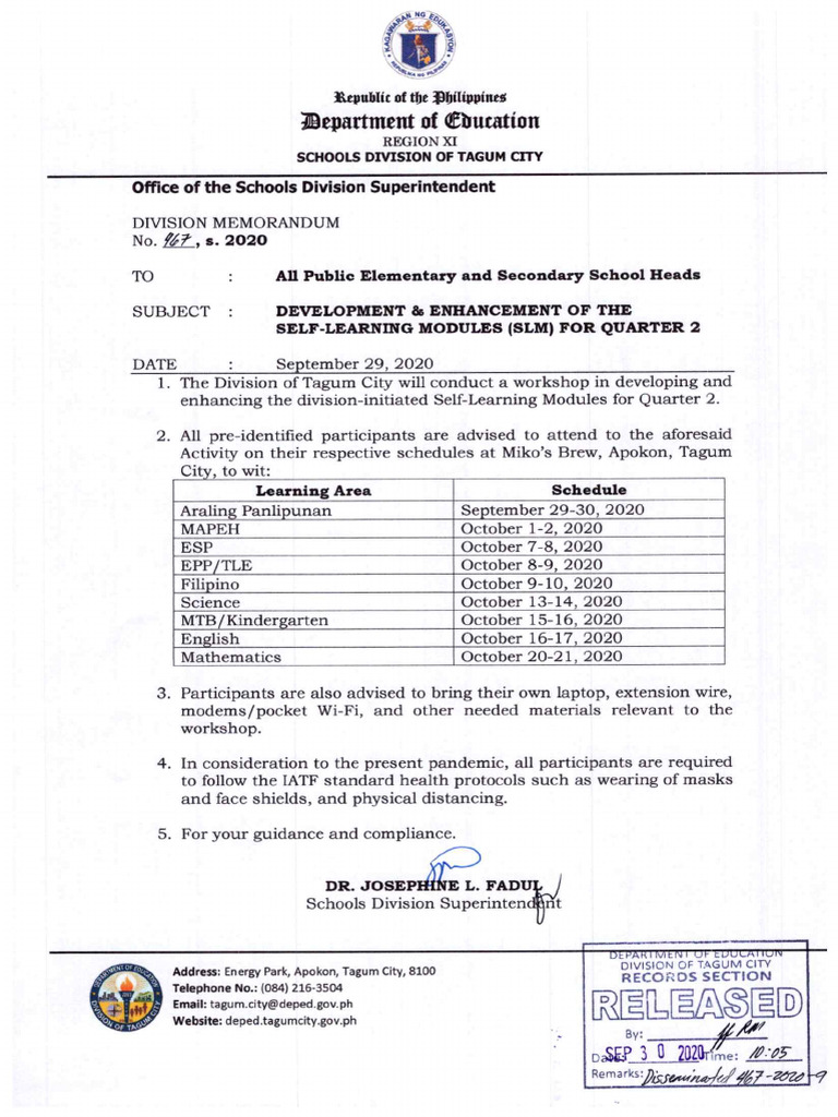 DM467 09 30 2020 Development and Enhancement of The Self Learning ...