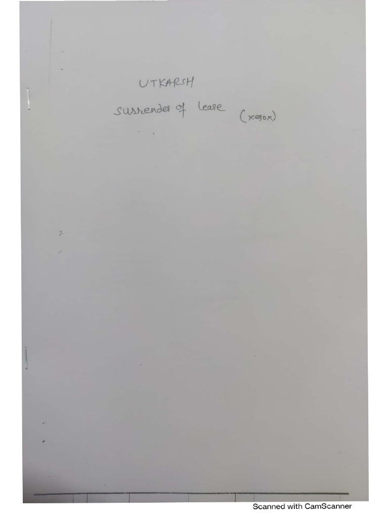 Utkarsh Surrender of Lease | PDF