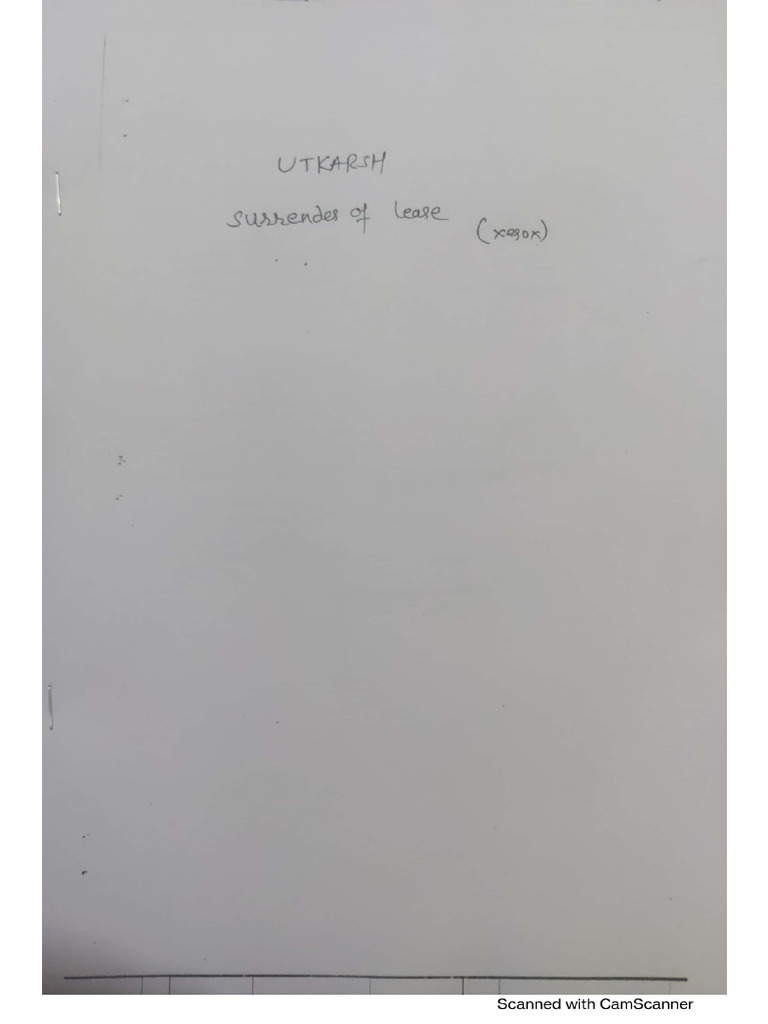 Utkarsh Surrender of Lease | PDF