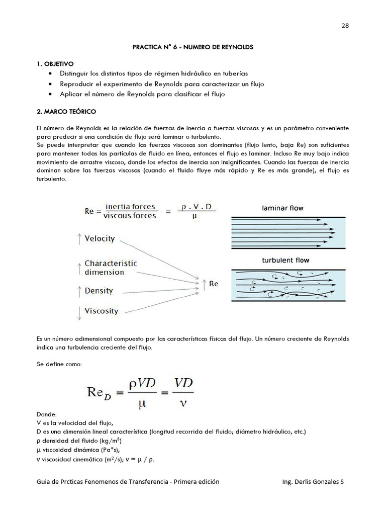 Practica Numero Reynolds | PDF | Numero Reynolds | Viscosidad