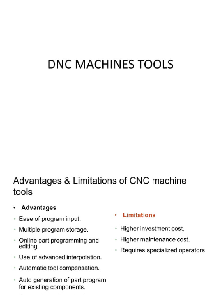 DNC Machines Tools | PDF