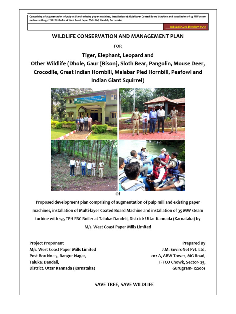 Wildlife Conservation Plan for WCPM | PDF | Leopard | Tiger