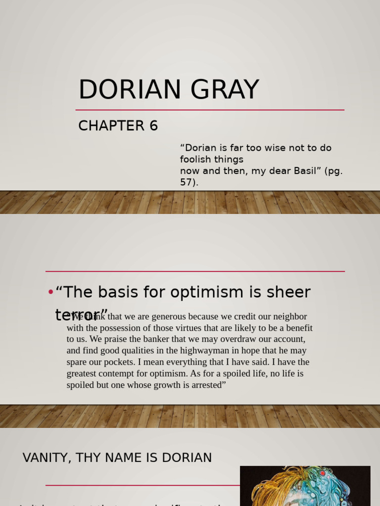 Picture of Dorian Gray - Chapter 6 | PDF