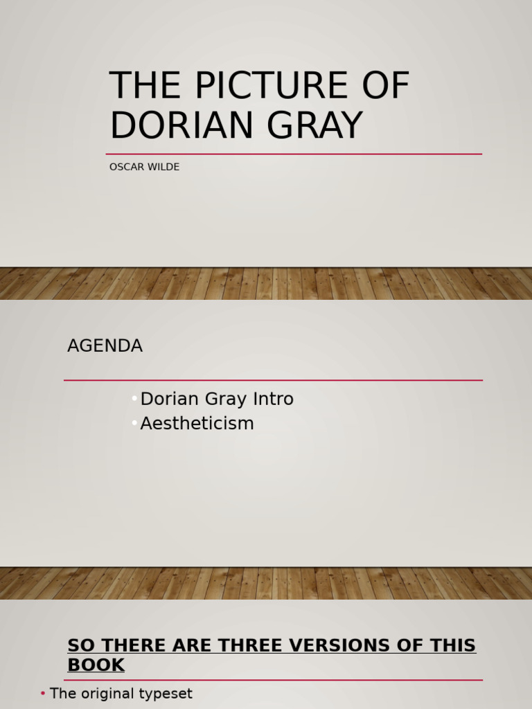 The Picture of Dorian Gray - Anticipation | PDF | Aesthetics | Pre ...