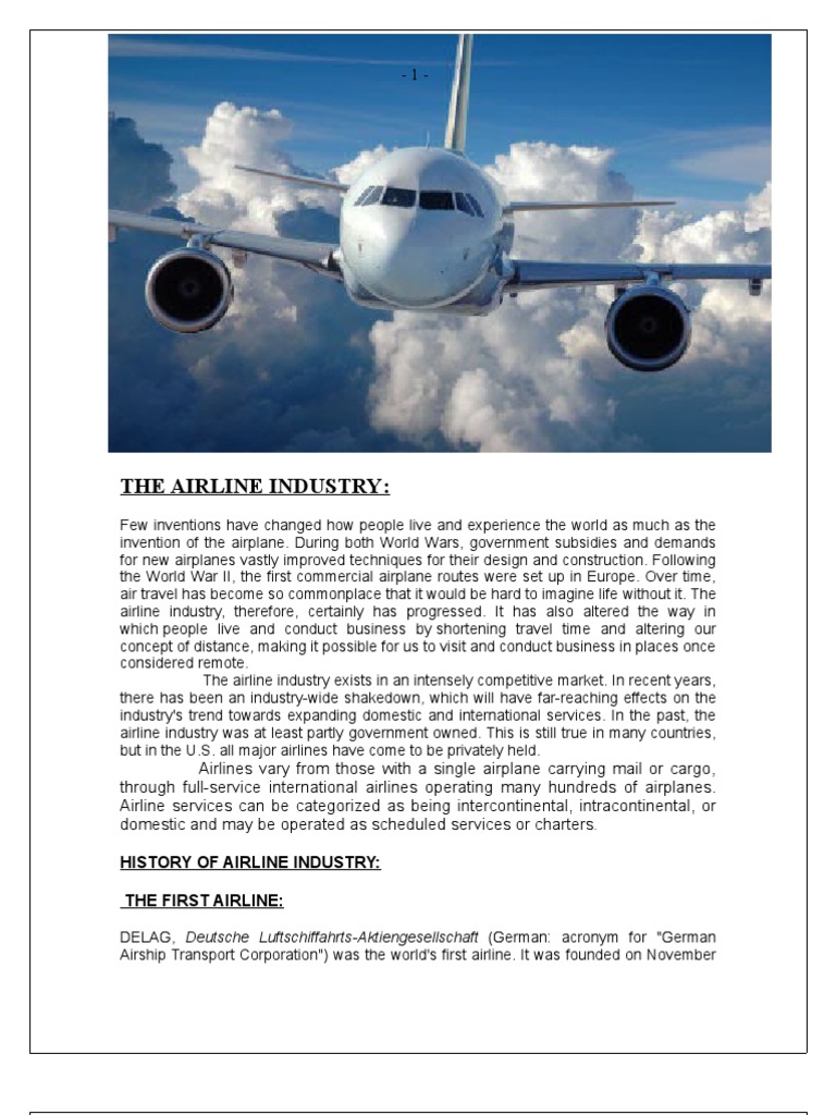 Evolution of the Airline Industry | PDF | Airlines | Cargo