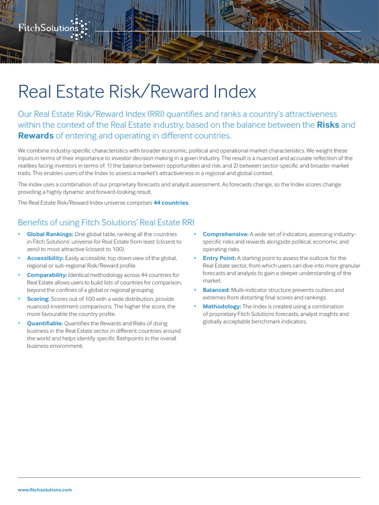 Real Estate Risk/Reward Index Overview | PDF | Investing | Risk