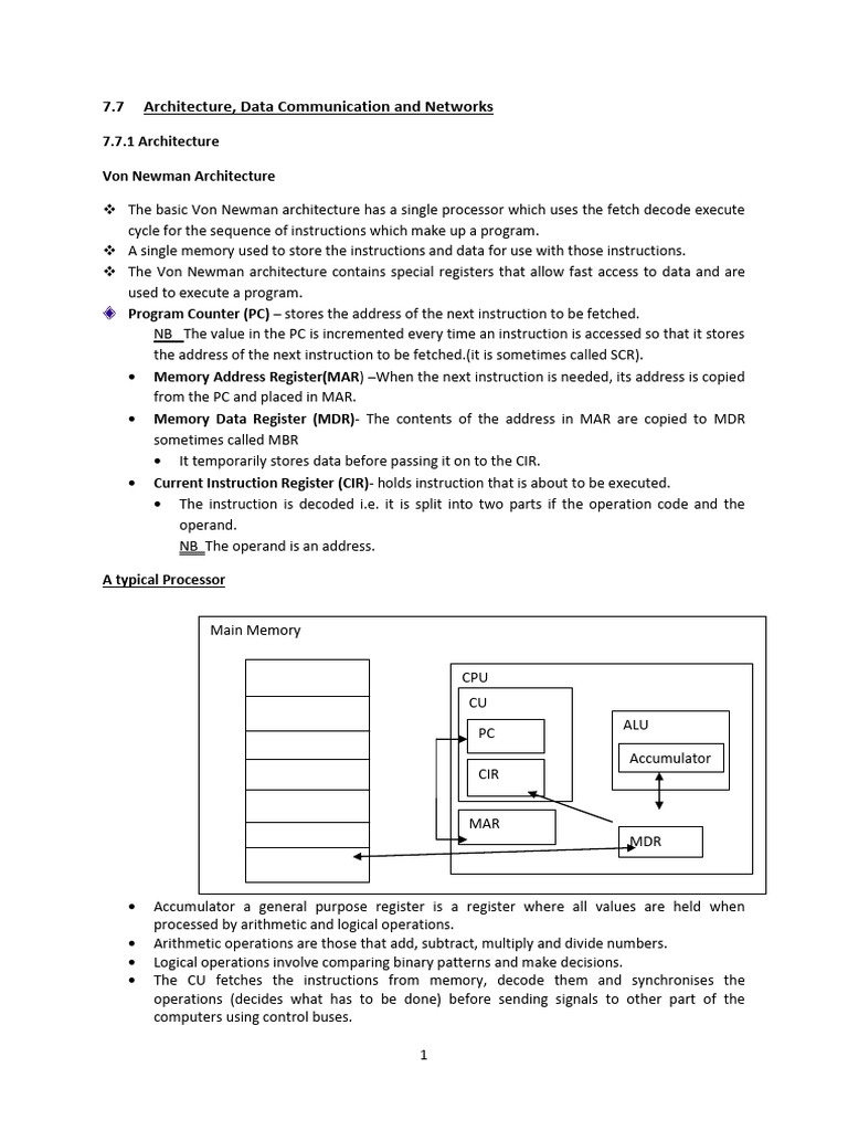 7.7 Sectioion 7 Architecture, Data Communication & Networking | PDF | Computer Network | Network ...
