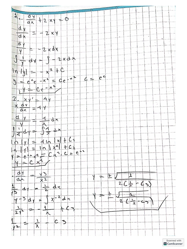 ED. Variables Separables | PDF