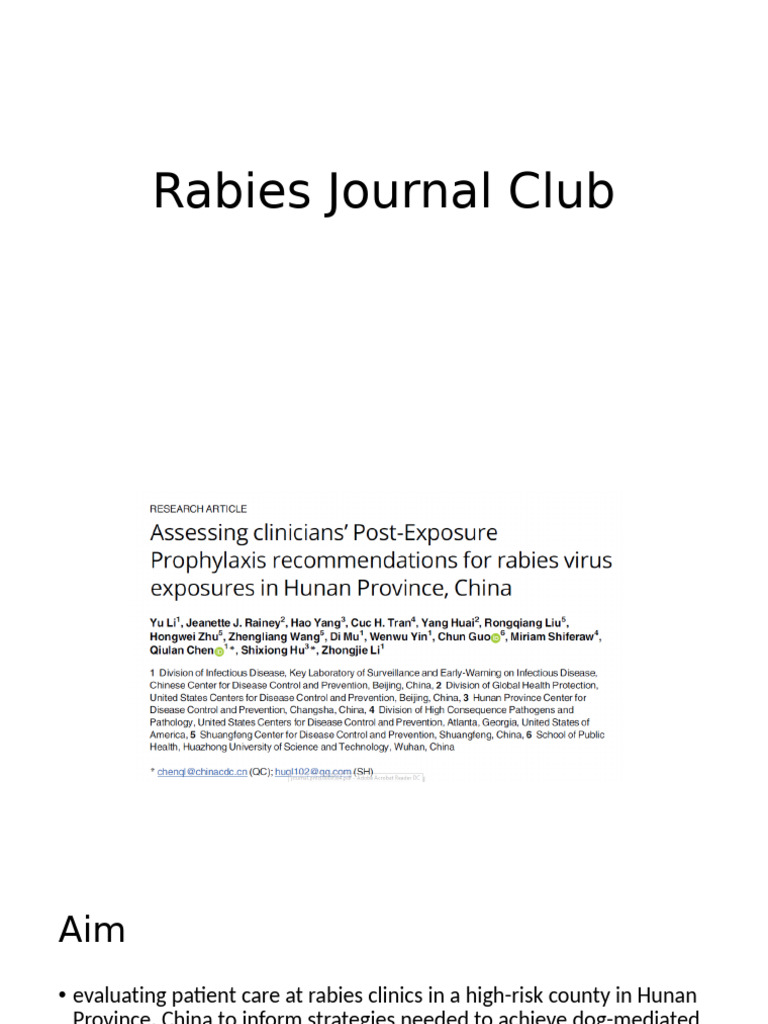 Rabies | PDF | Public Health | Medical Specialties