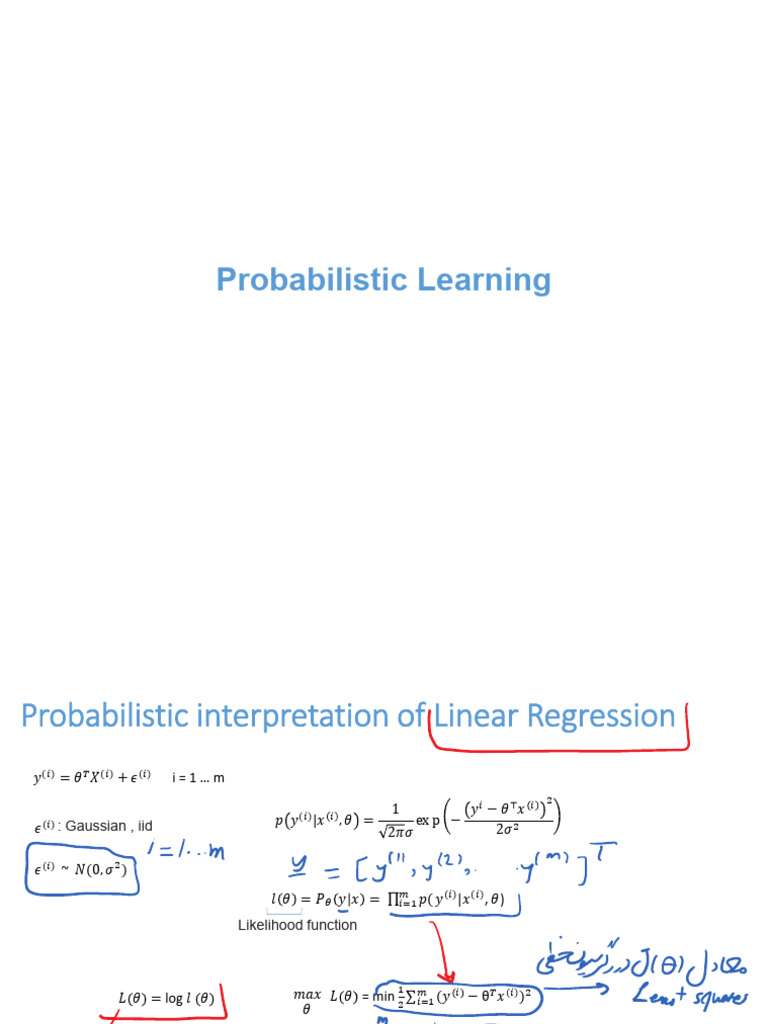 Probabilistic Learning and Generalized Linear Models (GLMS) | PDF | Regression Analysis ...