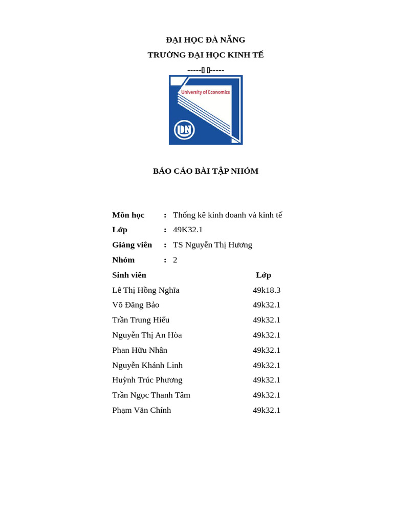 Sta2002 49K32.1 Nhom2 | PDF