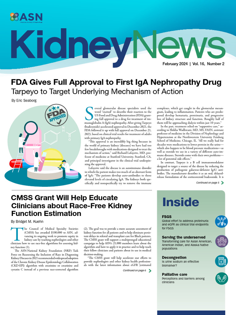 FDA Approves First IgA Nephropathy Drug | PDF | Kidney Disease | Nephrology