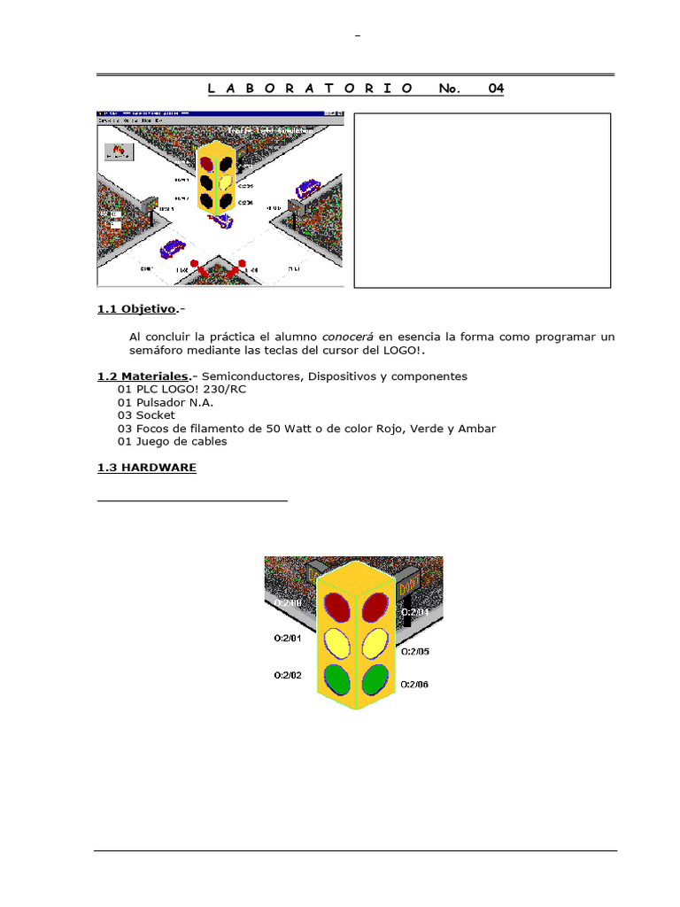 LABORATORIO - No 04 - 2021 - LOGO - Temporizadores - Semaforo | PDF ...