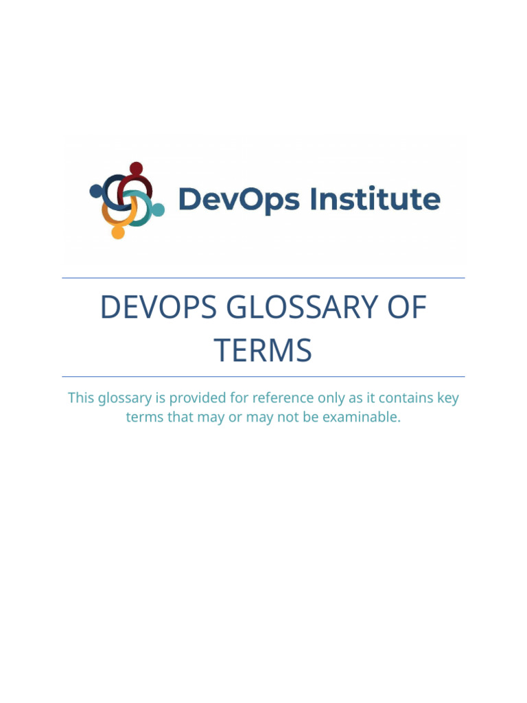 DevOPS Glossary | PDF | Agile Software Development | Authentication