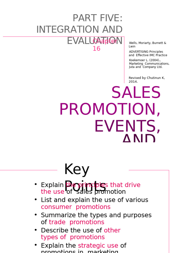 Ch16 Sales Promotion-Events and Sponsership | PDF | Retail | Rebate ...