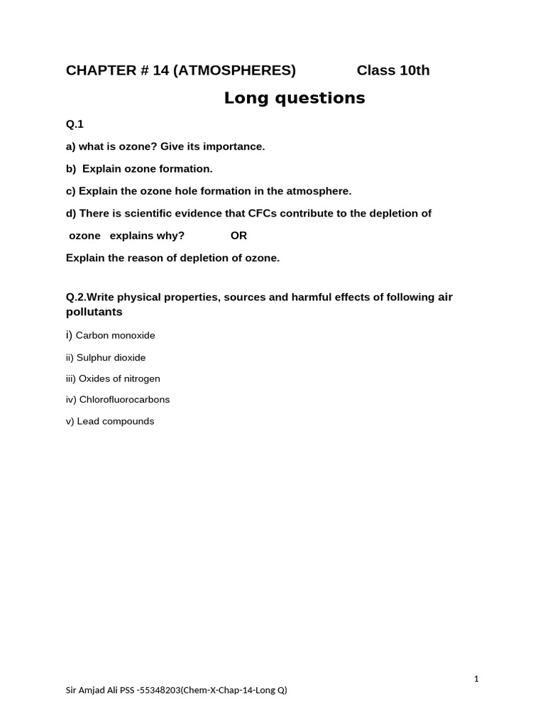 Long Questions | PDF