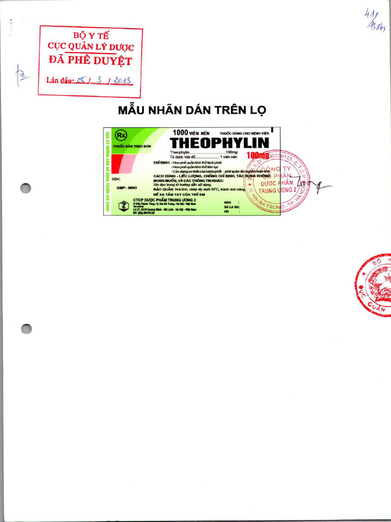 Theophylin 100mg Dopharma | PDF