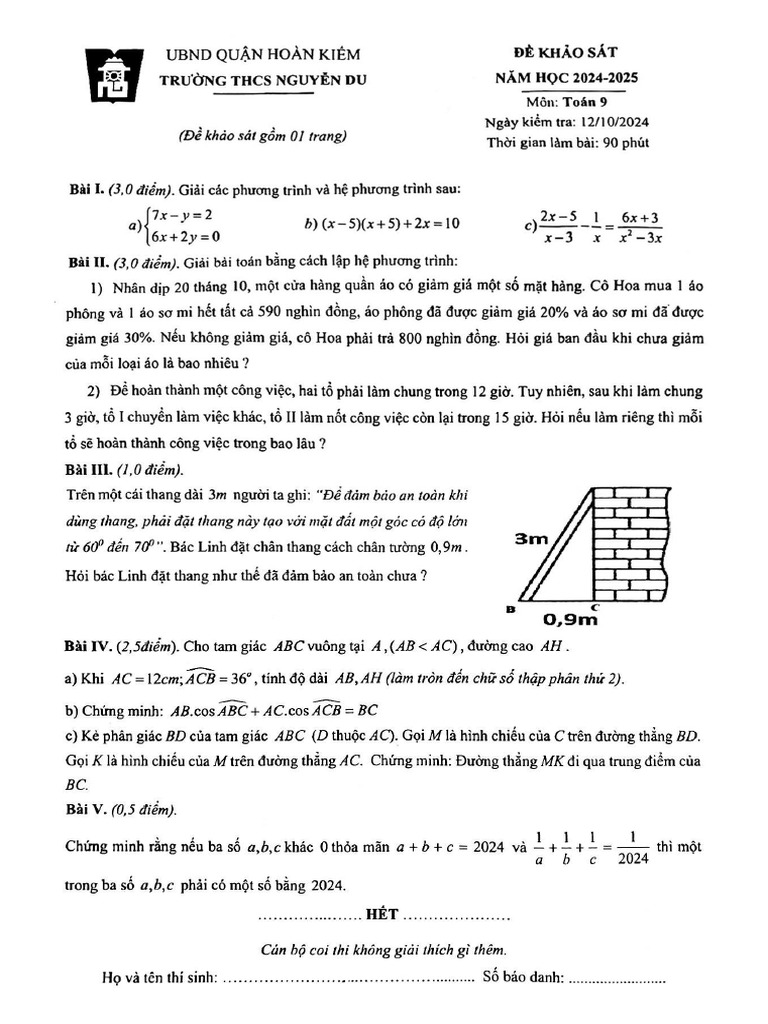 THCS Toán Math: Educational Resources | PDF