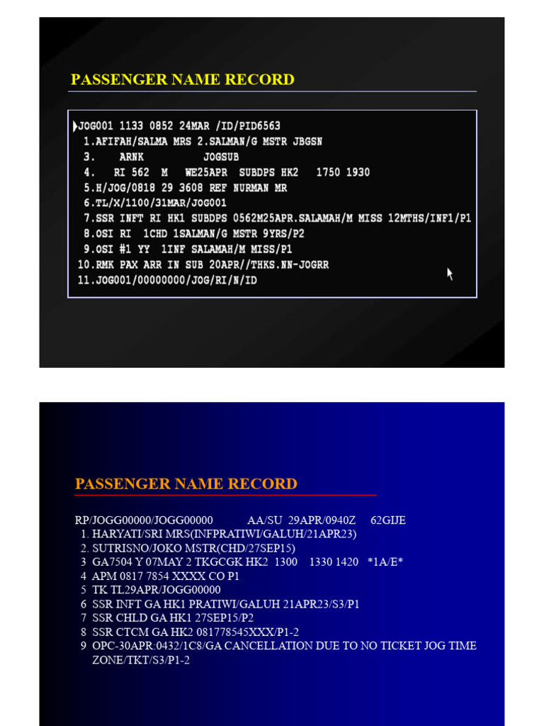 MT Topic 3 Slide PNR+Availability+Itinerary Segment | PDF | Vehicle ...