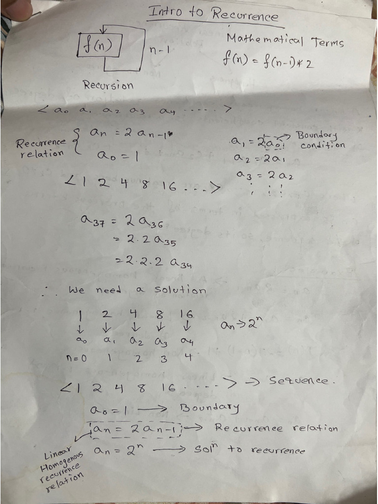 Recurrence Relation and Proof by Induction | PDF