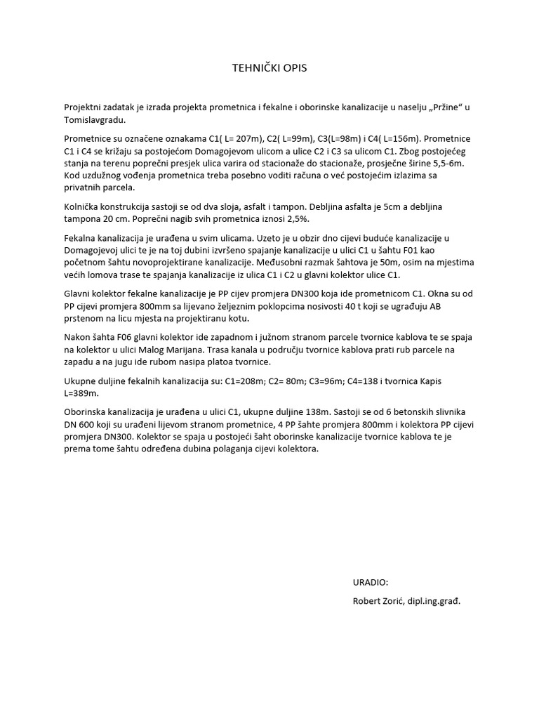 Tehnički Opis | PDF