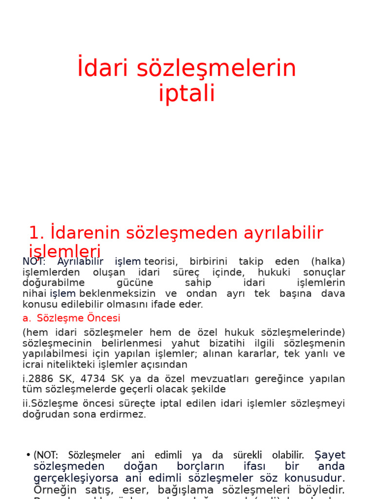 İdari Sözleşmelerin Iptali | PDF