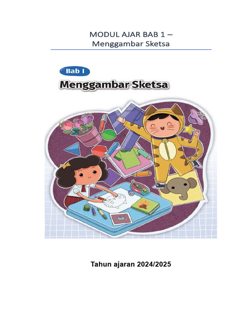 Modul Seni Rupa - BAB 1 Menggambar Sketsa | PDF
