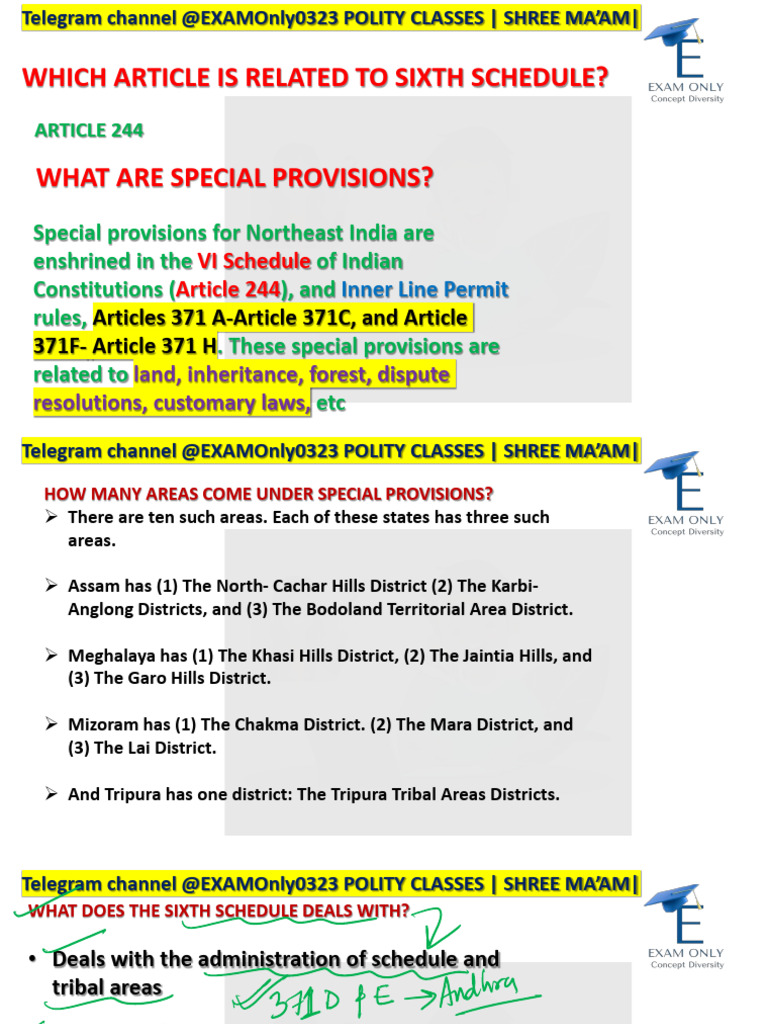 Sixth Schedule and Special Provision | PDF | Justice | Crime & Violence