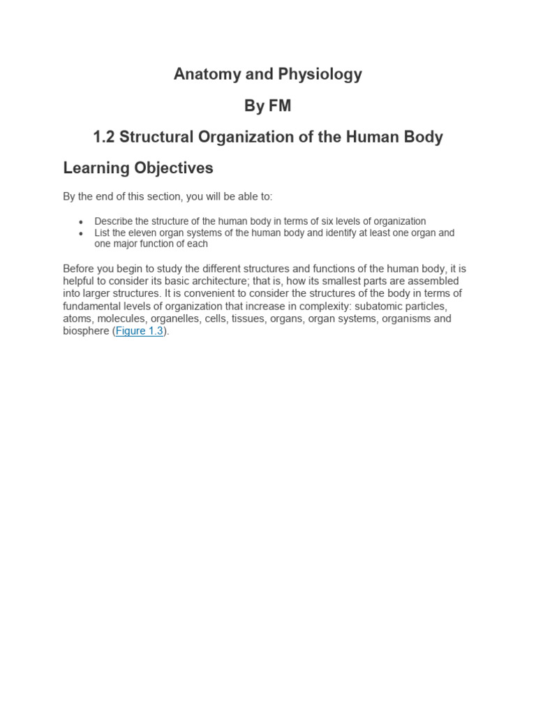 Anatomy and Physiology by FM | PDF | Molecules | Atoms