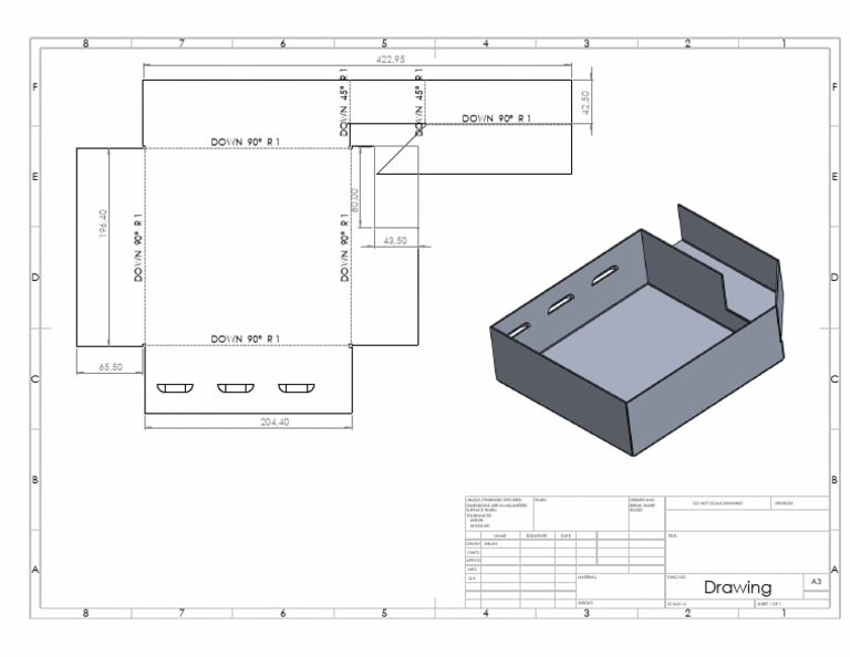 Drwaing Cad Day 3 Sheet Metal | PDF | Mechanical Engineering | Industrial Processes