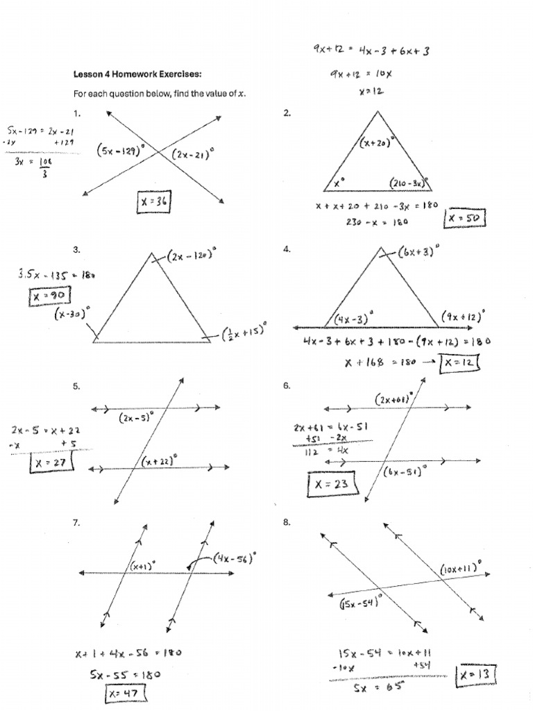Lesson 4 Homework Answers | PDF