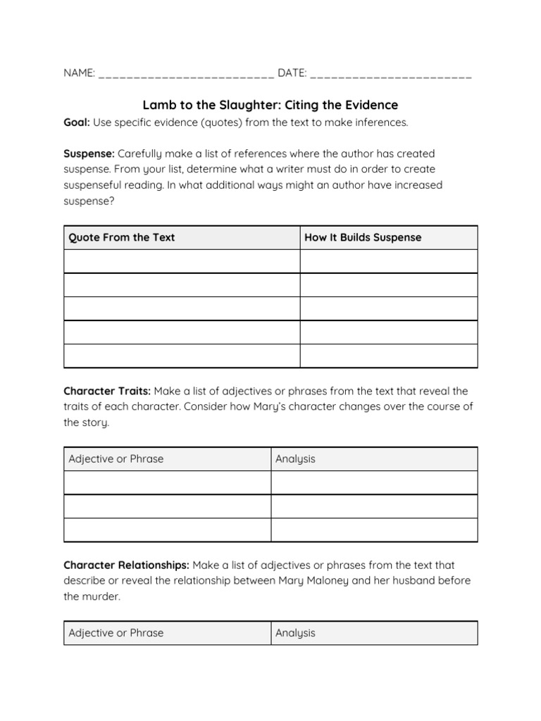 Lamb To The Slaughter: Citing The Evidence | PDF