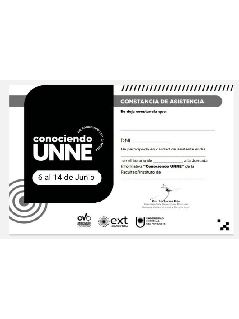 Constancia 2024 - Conociendo Unne | PDF