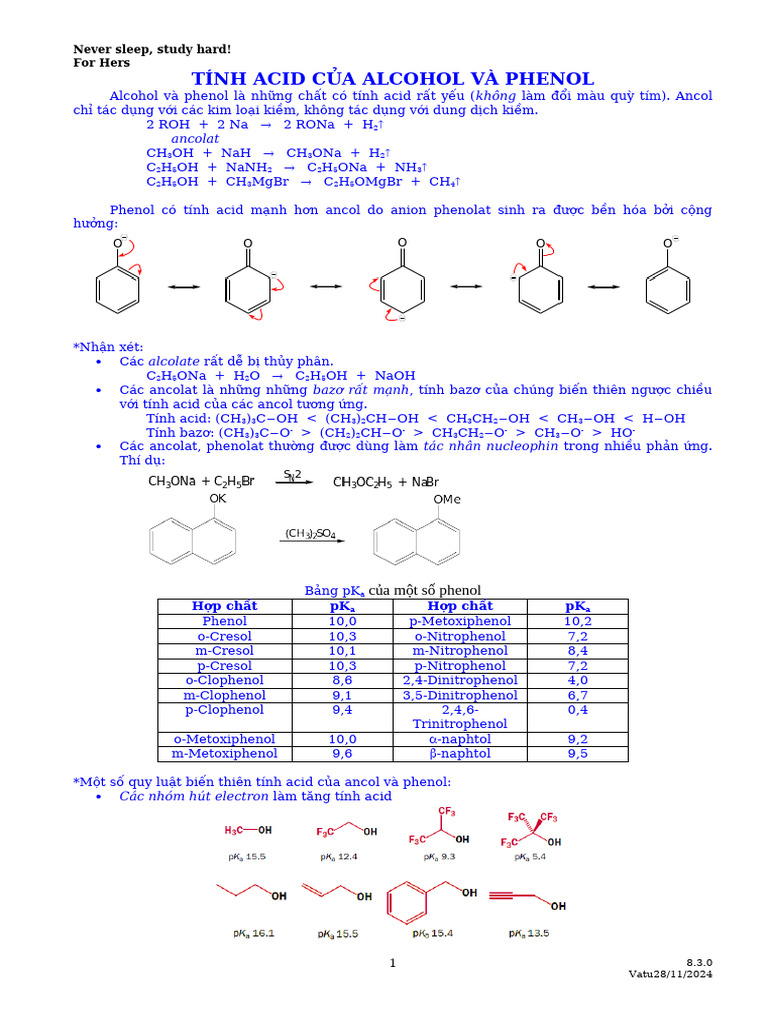 Chuyen de 02 Ancol, Phenol Tinh Axit 020905 DONE Sach Reference | PDF