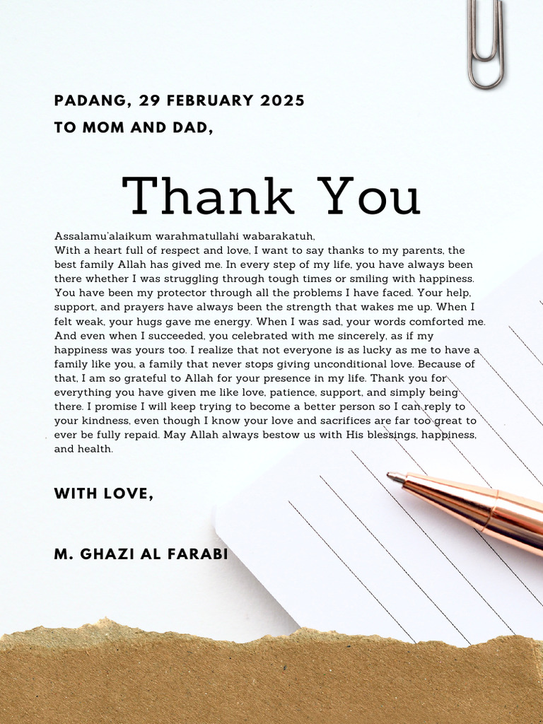 Thank You (Muhammad Ghazi Al Farabi) | PDF