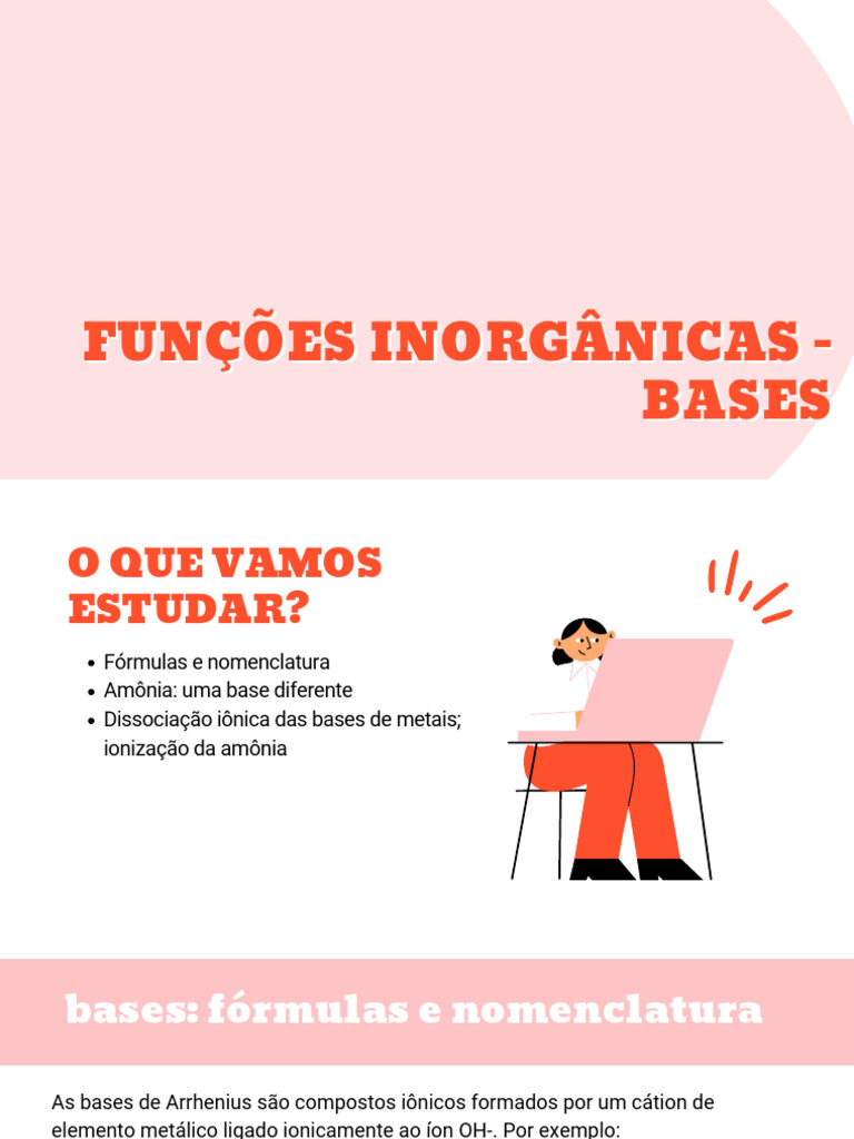 Funções Inorgânicas: Bases e Nomenclatura | PDF