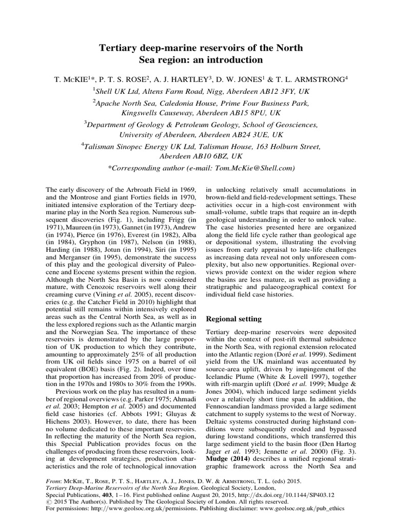 Tertiary Deep-Marine Reservoirs Overview | PDF | Petroleum Reservoir ...