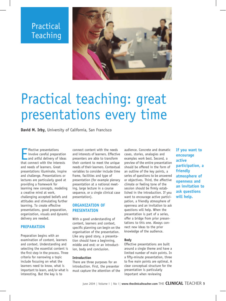 Practical Teaching | PDF | Learning | Lecture
