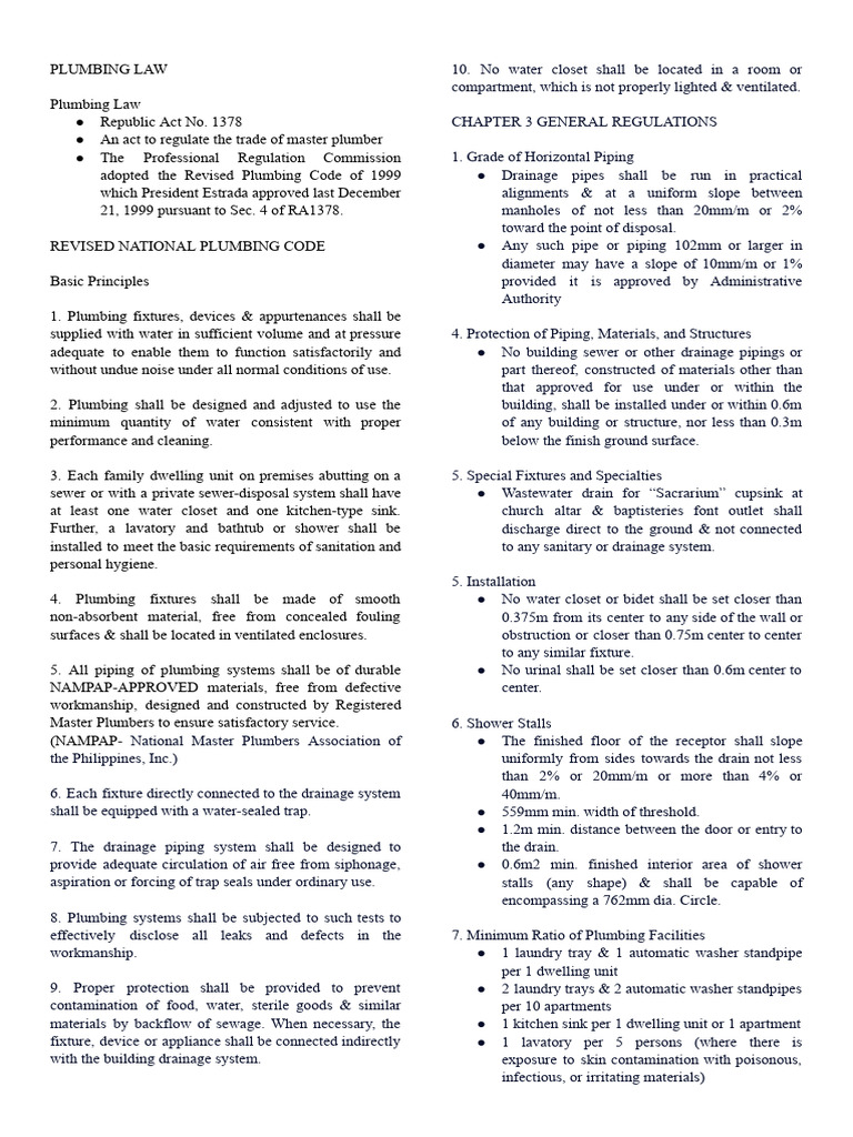 BSD Notes | PDF | Fire Safety | Plumbing